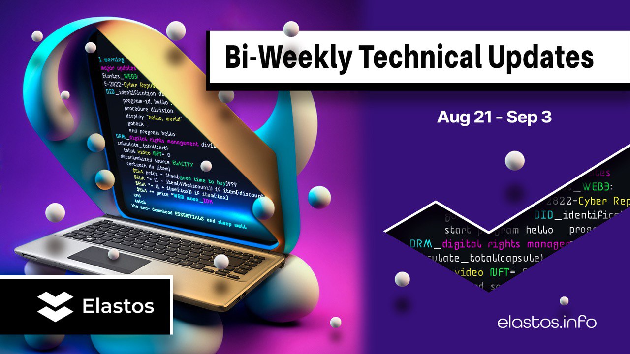 Elastos Bi-Weekly Update – Sep 3rd, 2023