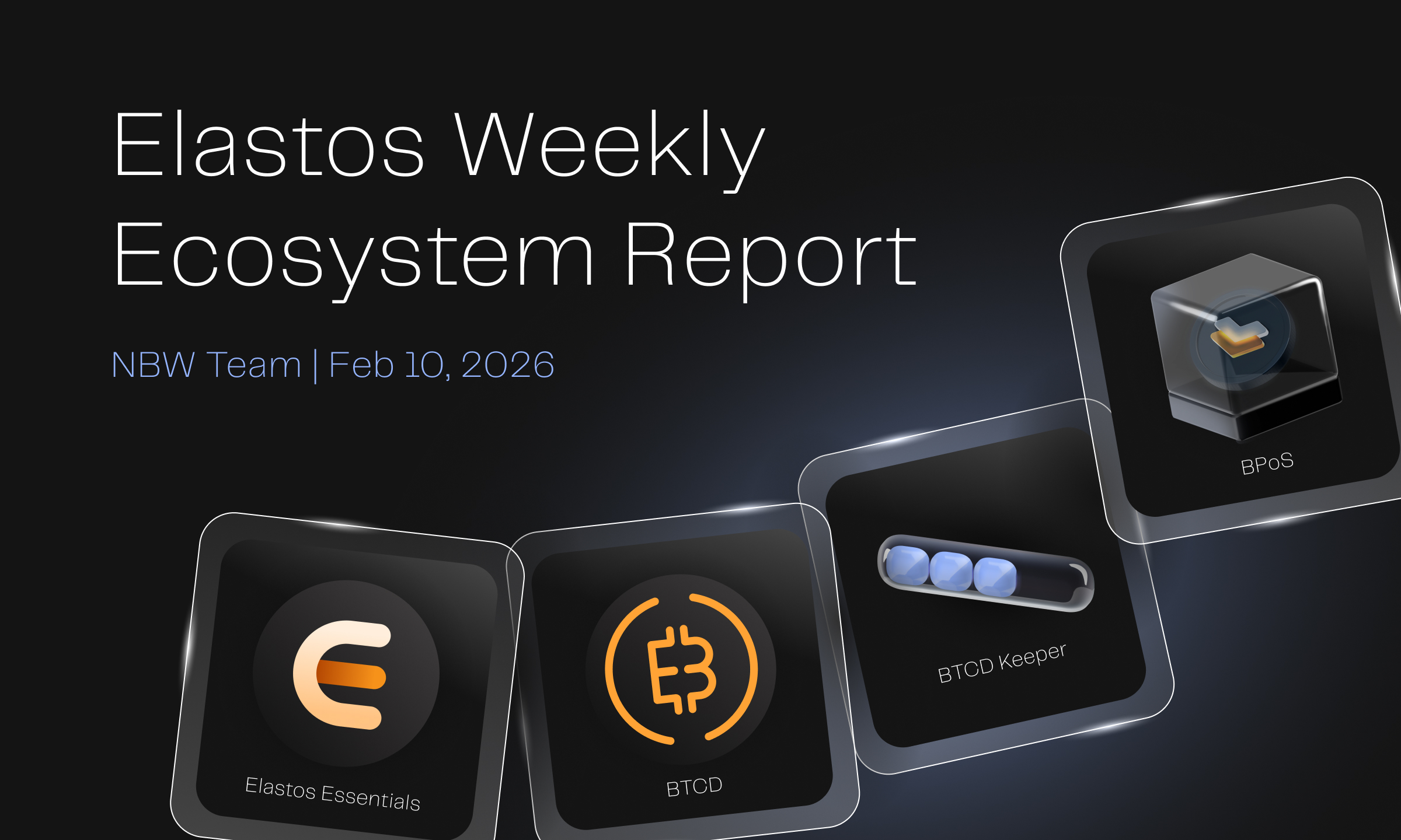 Elastos NBW Report, Feb 10 2026, BTCD Taproot Progress